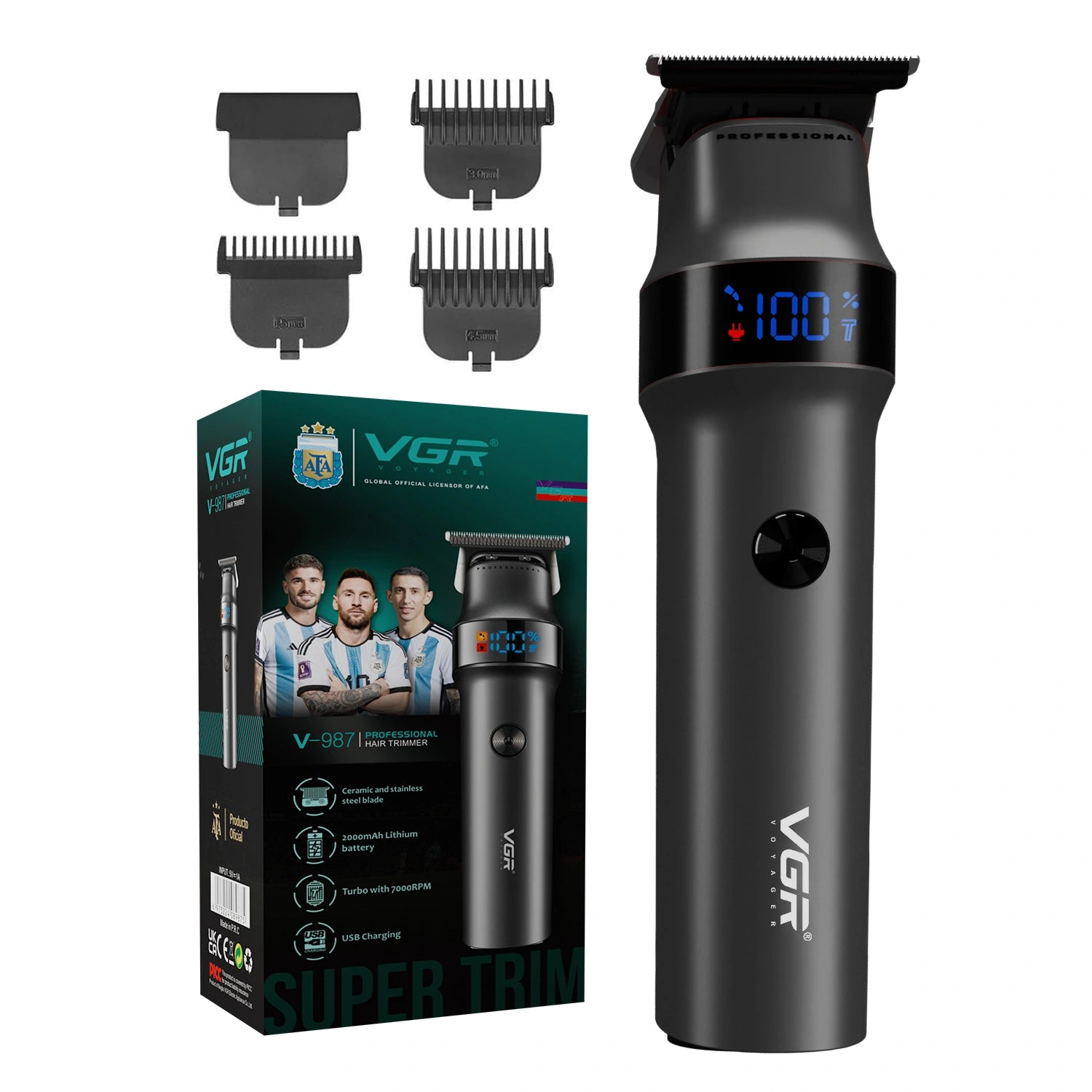 VGR V-987 Professional Hair Trimmer, Black
