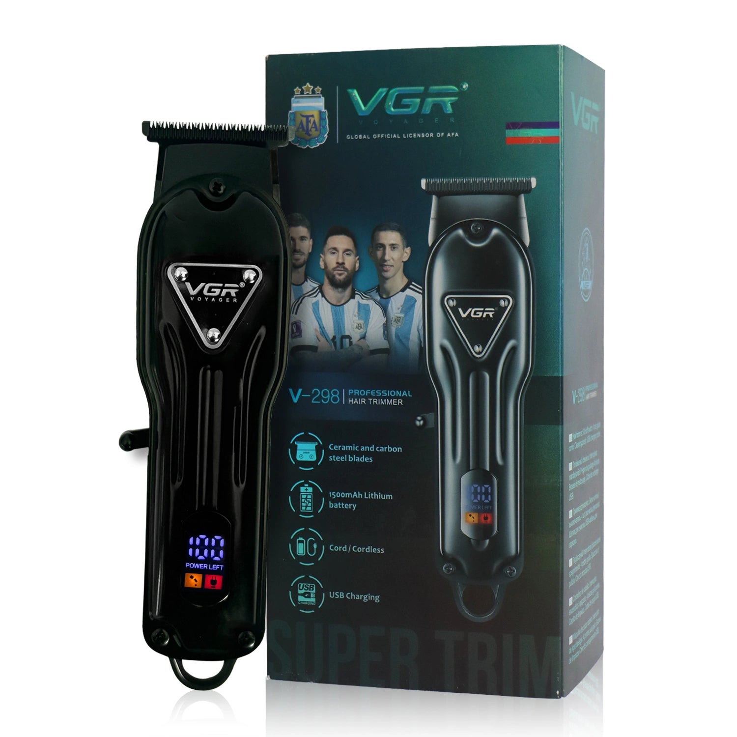 VGR V-298 Professional Hair Trimmer for Men (black)