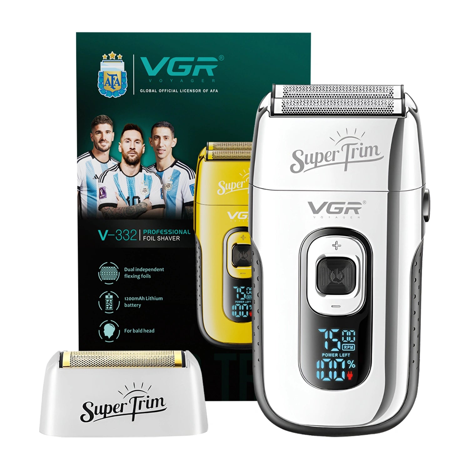 VGR V-332 Professional Foil Shaver for men, 150-Minute Runtime, Silver