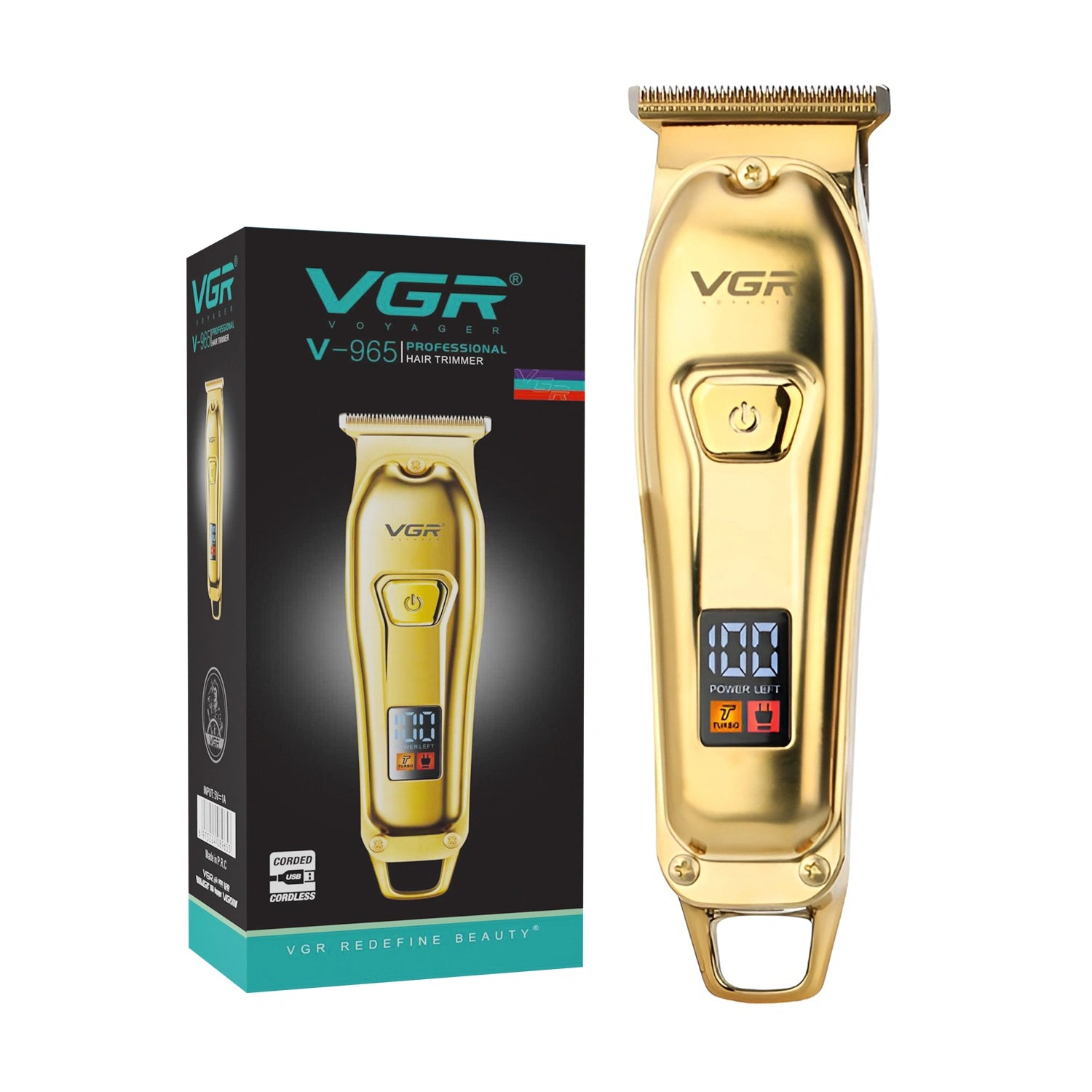 VGR V-965 Professional Hair Trimmer for Men - Cord/Cordless, Precision