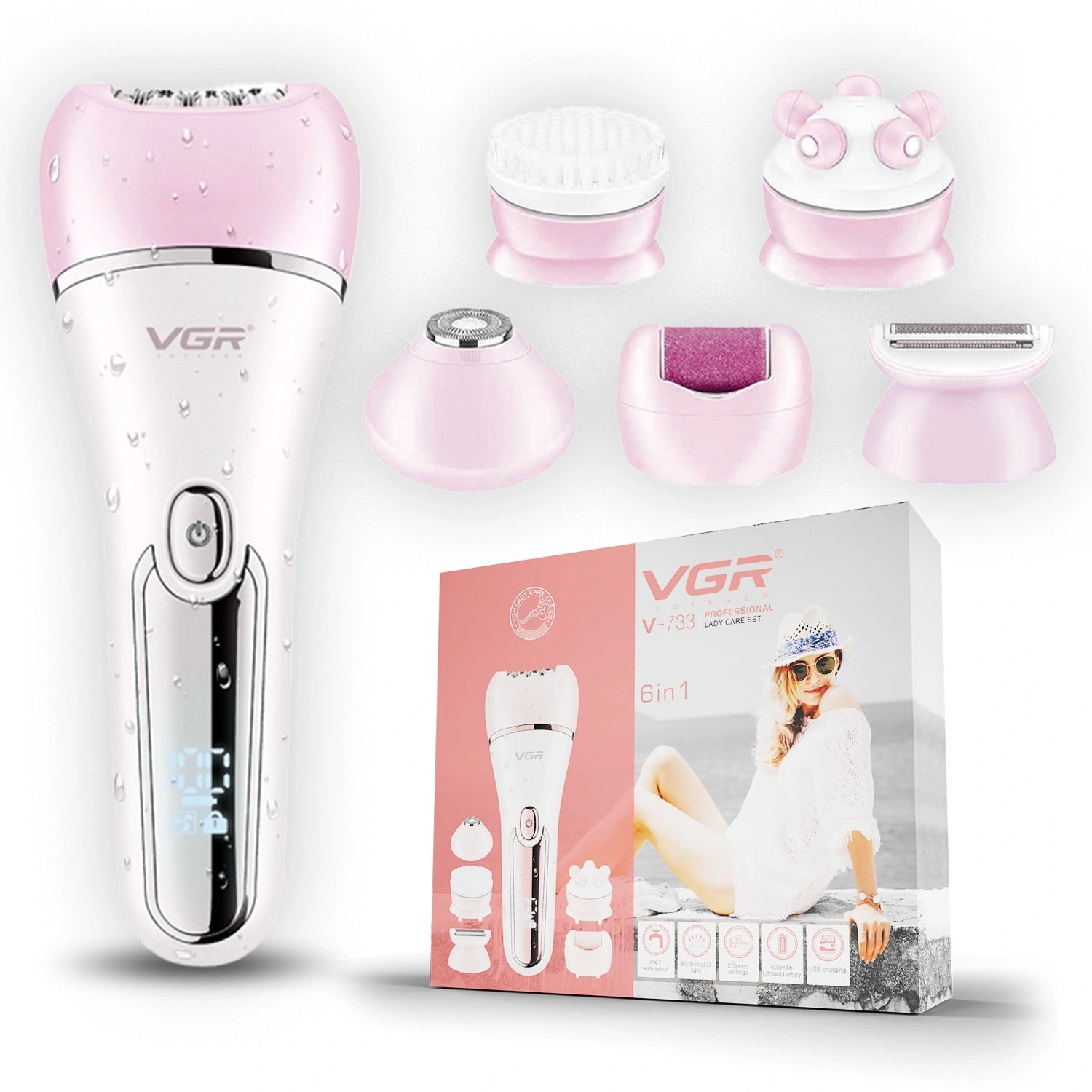 VGR V-733 Professional 6 In 1 Lady Care Set