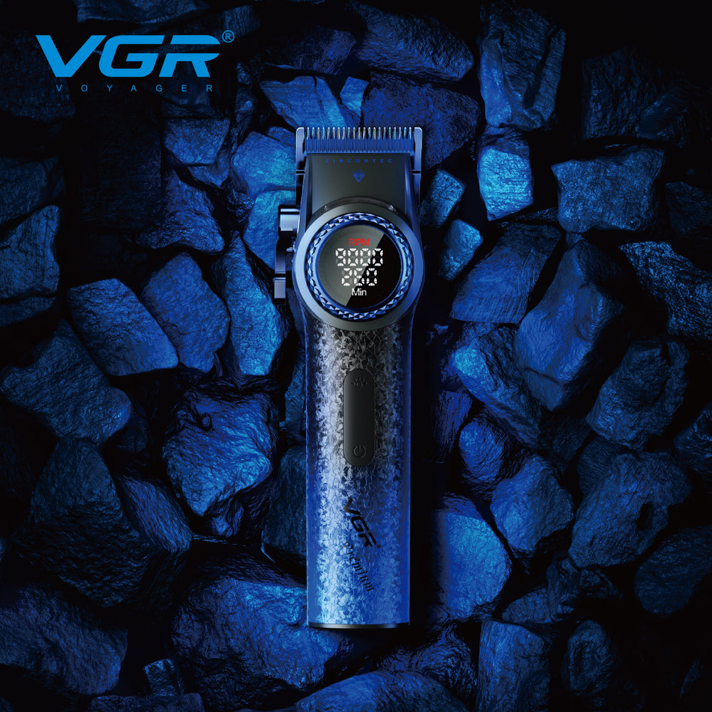 VGR V-001 Professional Hair Clipper - Blue Edition