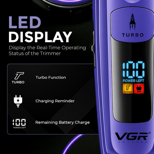 VGR V-274 Hair Trimmer | Ceramic-Titanium Blades & Turbo