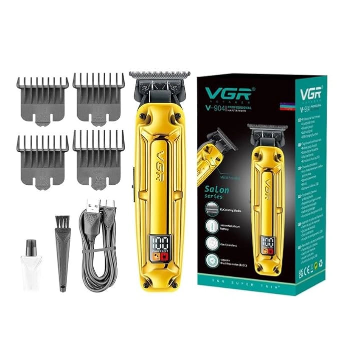 VGR V-904 Professional Hair Trimmer with DLC Coating & Digital Display