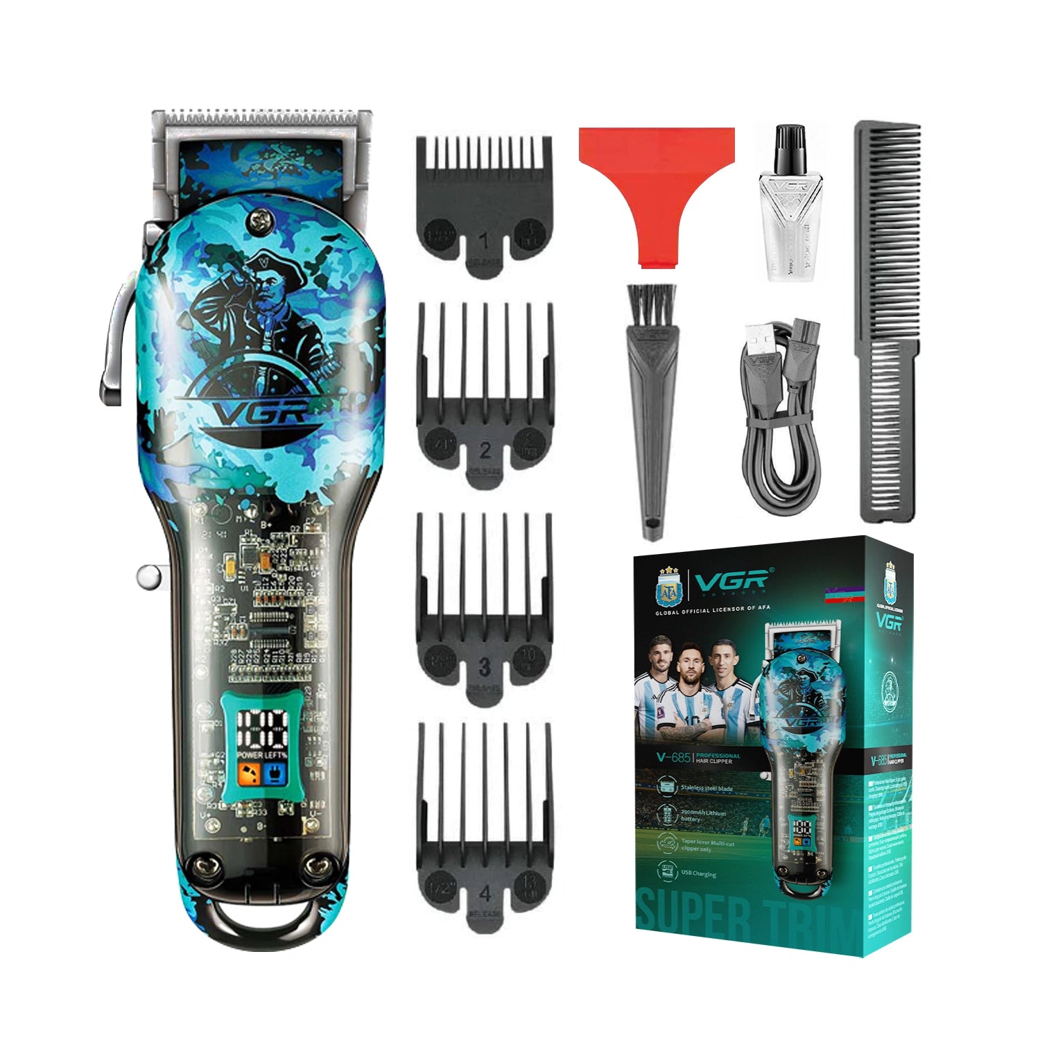VGR V-685 Hair Clipper For Men, Blue